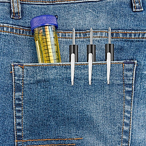 10 Pieces Pocket Screwdriver Set with Clip Double End and Slotted Two-use Screwdriver Set Pocket Mini Pocket Screwdrivers for Mechanics, Electricians, Electronic Technicians, Assemblers (Black)