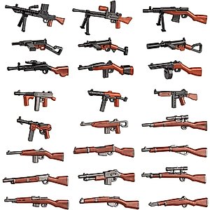 Gresdent WW2 Toy Soldiers Figures Army Battle Toy Set- WWII Weapon Battle Building Blocks Compatible with Major Brand