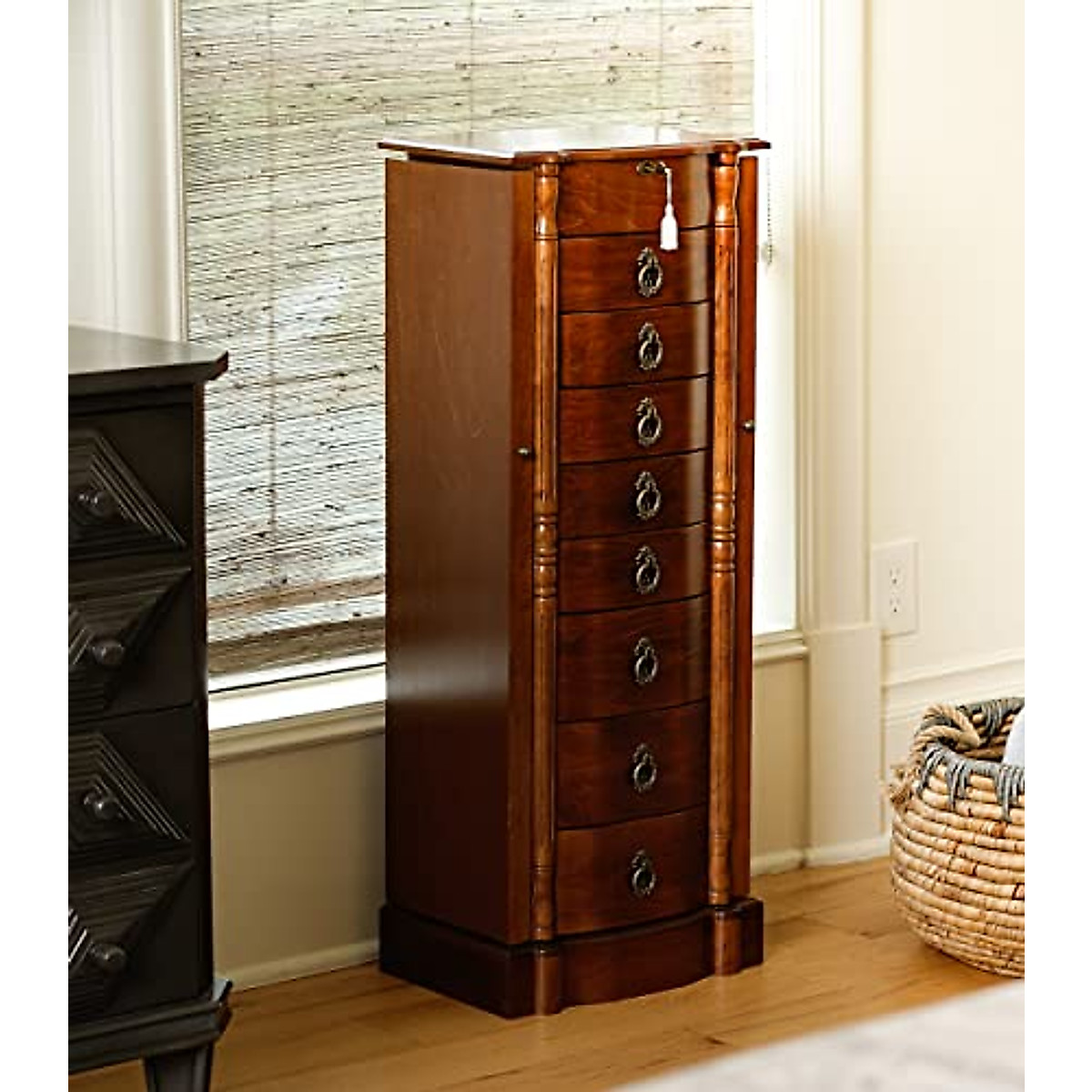 Hives and Honey Francesca Jewelry Armoire, Antique Walnut