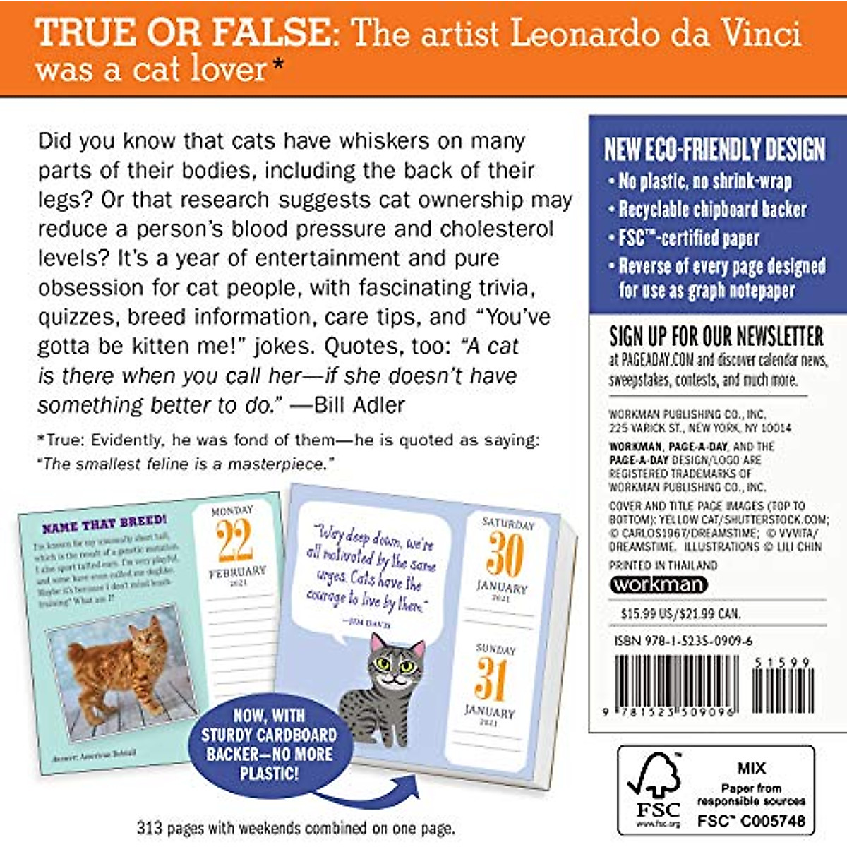 A Year of Cat Trivia Page-A-Day Calendar 2021