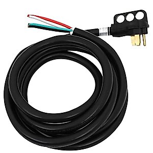 SCITOO RV Extension Cord 50 Amp 15 FT, Heavy Duty 6AWG3C + 8AWG1C with Grip Handle NEMA 14-50P Male Plug to Bare Wire, Cut Wire Extension Power Cord for RV Trailer Campers Caravan, ETL/CETL Listed