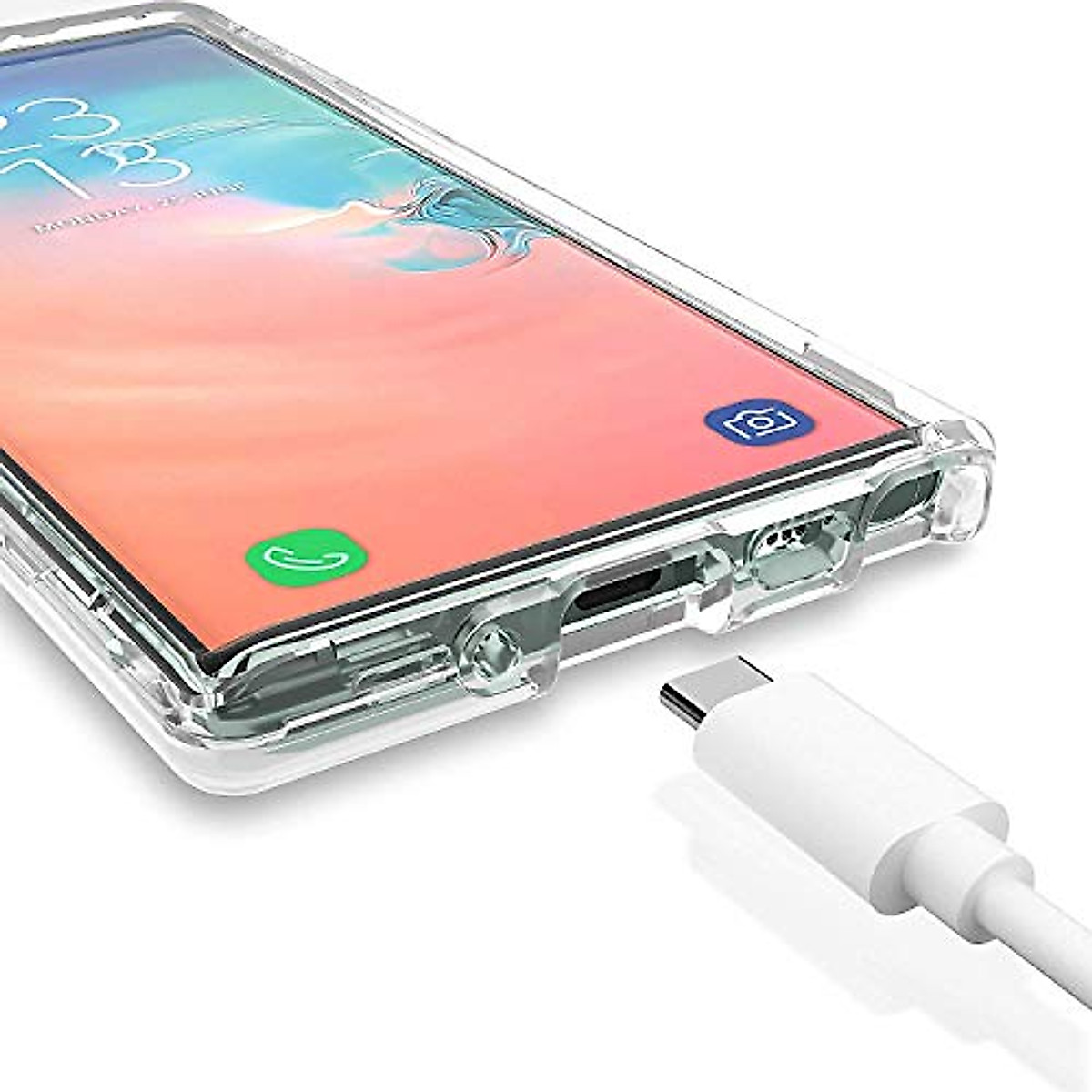 ULAK Galaxy Note 10 Plus 5G Case, Heavy Duty Shockproof Rugged Protection Case Transparent Soft TPU Protective Cover for Samsung Galaxy Note 10 Plus 5G (2019) Without Screen Protector, Crystal Clear