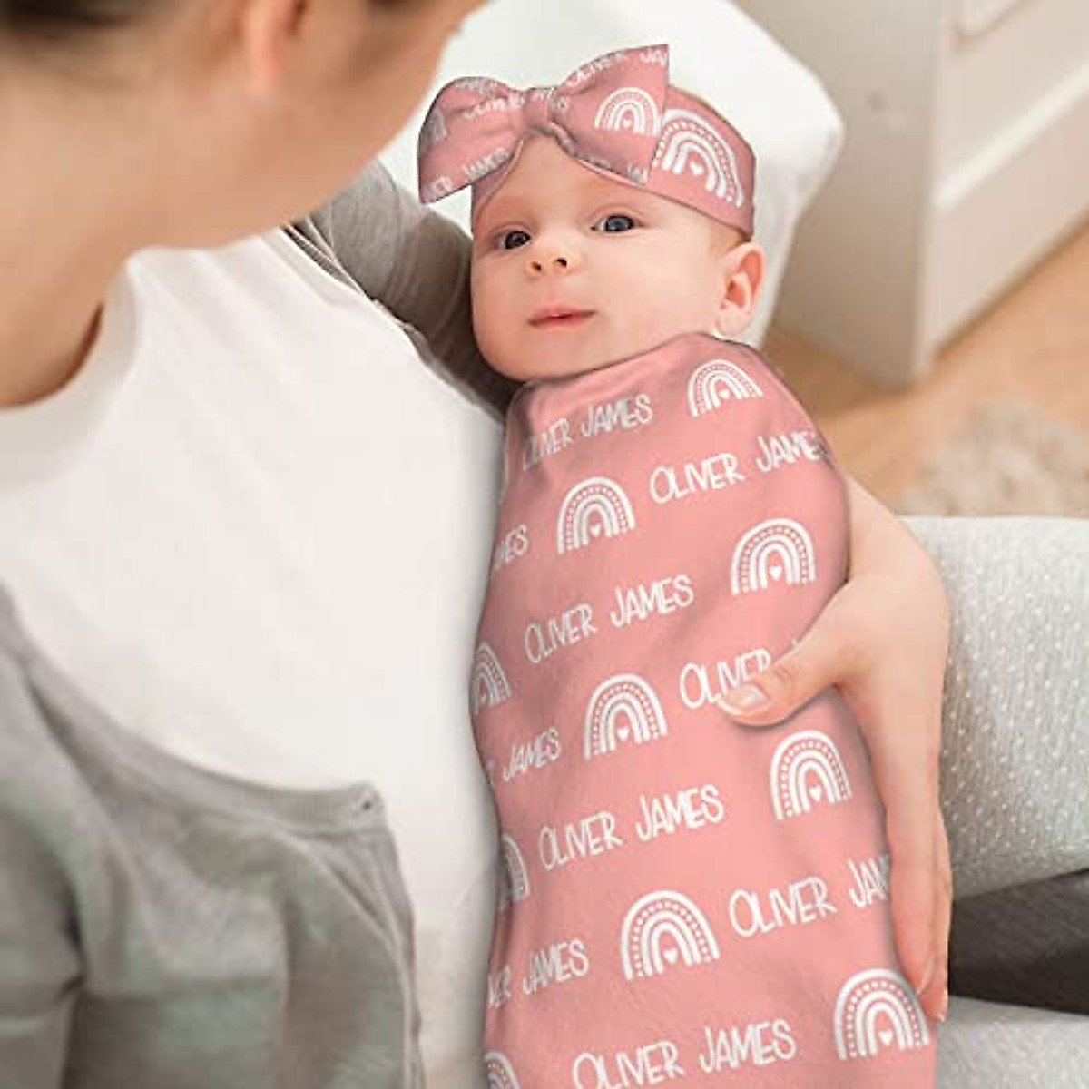 Personalized Baby Blankets for Girl and Boy Personalized Baby Blankets with Name Custom Blanket for Baby Girls Boys Custom Newborn Infant Swaddle Blanket Personalized Baby Gifts (Icons)