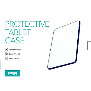 ESR for iPad Cases for 9 Generation, Hybrid Trifold Stand Case Compatible with iPad 9th/8th/7th Generation, Magnetic Detachable Cover with Pencil Holder, Auto Sleep and Wake, Rebound Series, Black