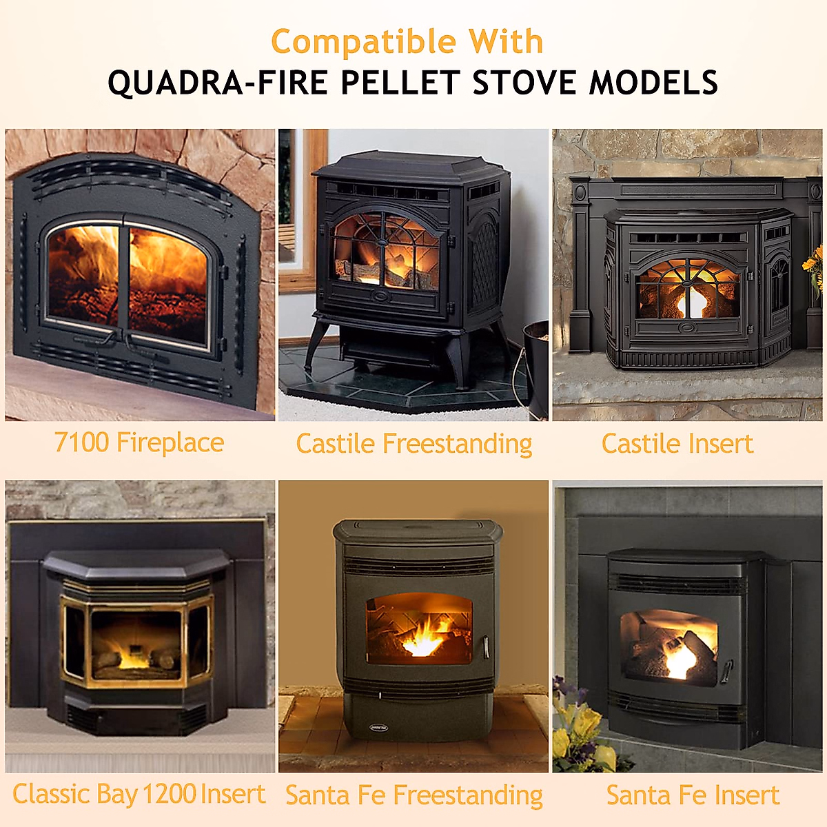 Adviace Aftermarket 812-4900 Convection Blower for Quadrafire Classic Bay 1200i Insert, Quadra-Fire 4100i 4100 3100 3100i 4300 Wood Stoves, 7100 Fireplace, Heatilator Eco Choice PS35 Pellet Stove