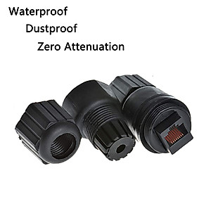 ANMBEST 5PCS M25AP2 RJ45 Waterproof Cat5/5e 8P8C Connector IP67 Ethernet LAN Cable Connector Double Head Outdoor LAN Coupler Adapter Female to Female