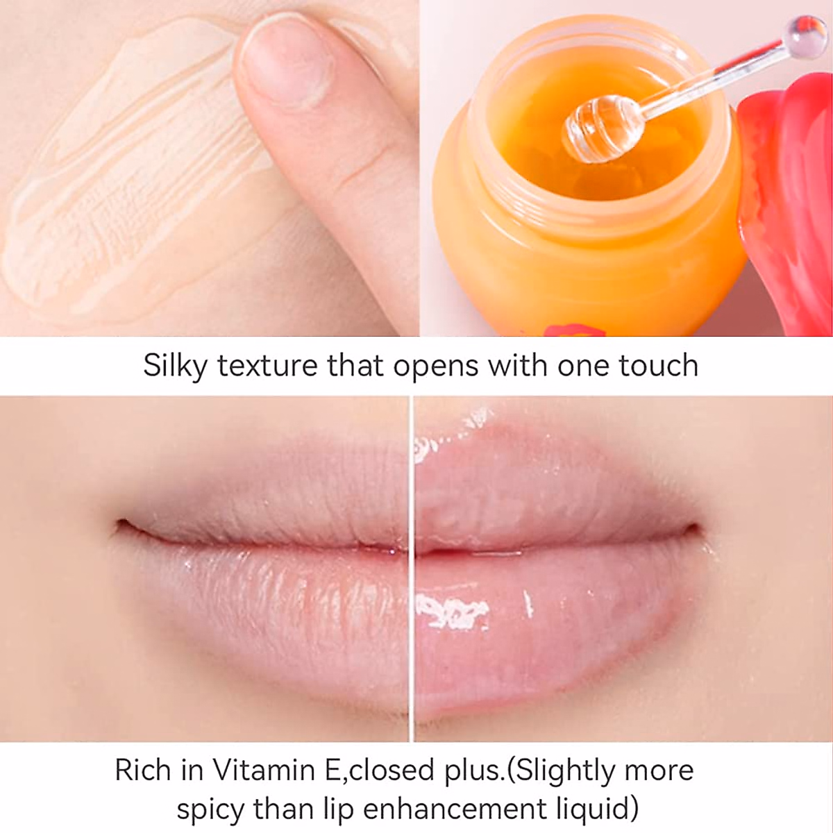 SWETIYOU Lip Plumper Lip Mask Set, Lip Plumper Gloss Lip Injection, Strawberry Propolis Moisturizing Lip Sleeping Mask, Hydrating & Prevention Dry and ed Lip Scrubs Exfoliator (Ginger and Strawberry)