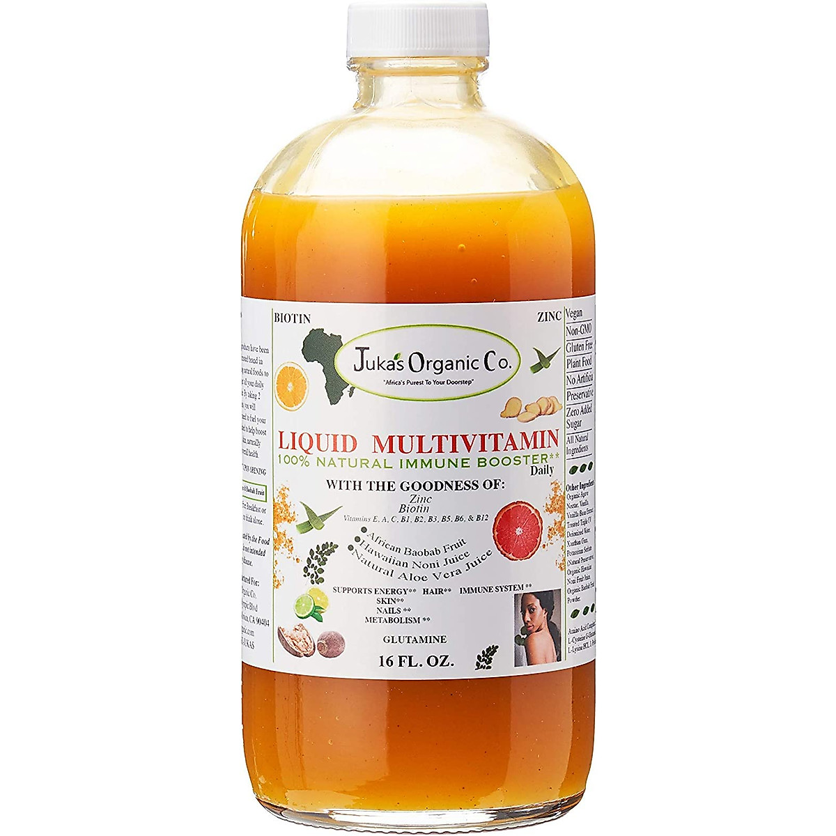 Juka's Organic Co. Liquid Multivitamin Two Sizes (32 Fl Oz (Pack of 1))