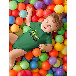 Tractor Big Brother Little Brother Matching Sibling Outfits Toddler Kids Tshirt & Baby Bodysuit Set Baby Green/Kids Green Baby Newborn/Kids 3T