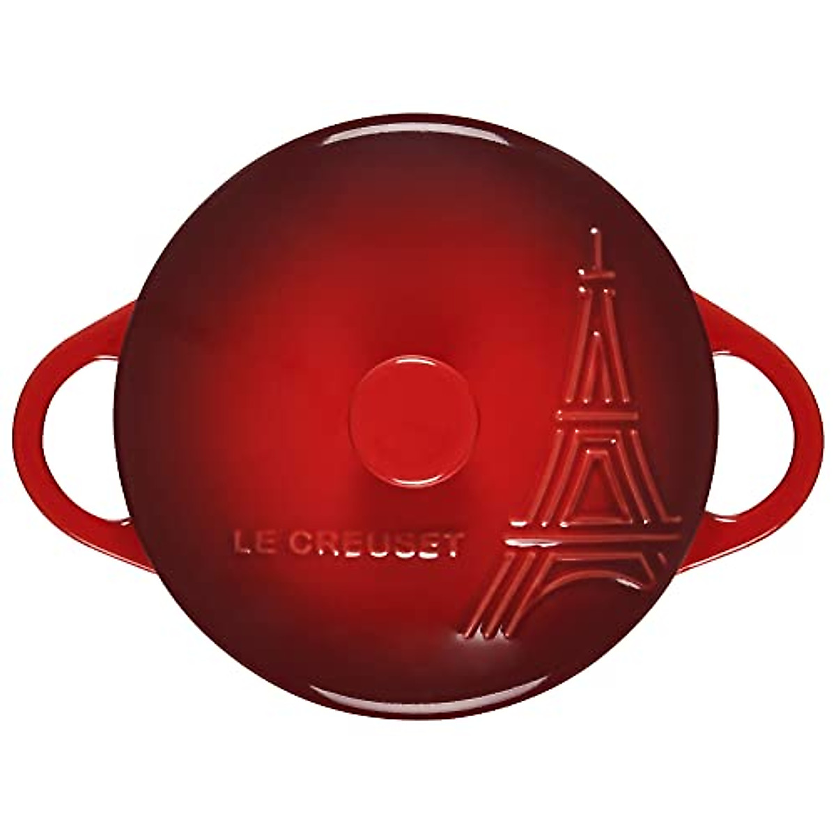 Eiffel Tower Stoneware Mini Cocotte - Cerise