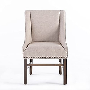 Christopher Knight Home James Fabric Dining Chairs, 2-Pcs Set, Natural