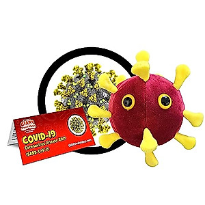 GIANTmicrobes COVID-19 Plush, Covid Plush, Covid Plush Toy, Covid Gag Gifts, Covid Gifts, Covid Stuffed Animal, History Teacher Gifts