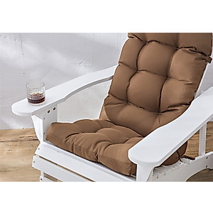 Enipate Weather Resistant Cushions for Adirondack Chair High Back Indoor Outdoor Patio Tufted Lounge Cushion Seat Pads