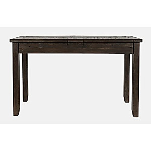 Jofran Madison County Reclaimed Pine USB Charging Farmhouse Wood Office Desk, Barnwood Brown