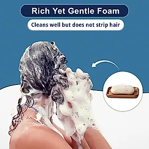 Pacific Spirit Bar Shampoo for normal hair with Coconut Oil & Raspberry, Rich foam, Sulfate-Free, Soap-Free, Zero Waste, Vegan, Eco-Friendly, 3.53 Oz