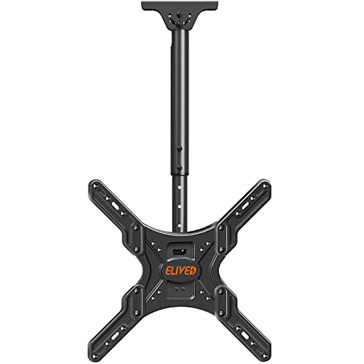 ELIVED Ceiling TV Mount YD3015 Fits Most 26-65 Inch TVs, Height Adjustable Max VESA 400x400mm, Soundbar Mount YD5012 Swivel Soundbar Mounting Bracket Under TV