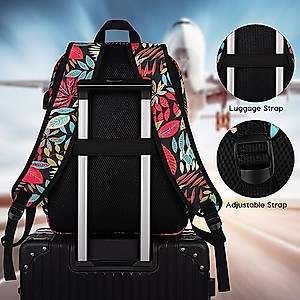 YAMTION Laptop Backpack Women,School Backpack Printing with USB Port for College Work Business Travel