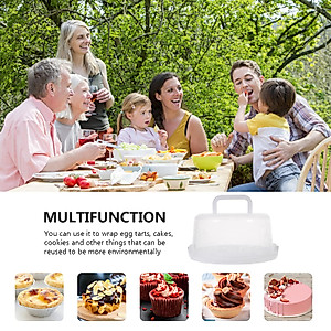 Alipis Cake Cupcake Carrier Portable Cake Holder with Lid and Handle, Cupcake Packaging Storage Display Boxes Round Cake Container