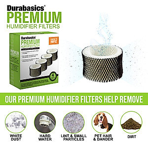 Durabasics 4 Pack Compatible Holmes HWF62 Humidifier Filter, Replacement for Holmes Humidifier Filter HWF62, Holmes A Filter Compatible, Compatible with Humidifier Filters Sunbeam Humidifier Filter A