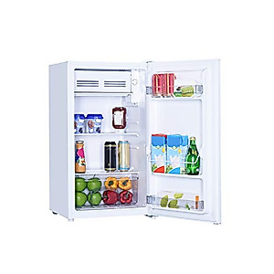 Danby DCR033B1WM 3.3 Cu.Ft. Compact Refrigerator, Mini Fridge with Chiller for Bar, Living Room, Den, Basement, Kitchen, or Dorm, White