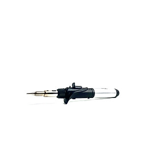 6 Piece Set Cordless Butane Soldering Kit; Portable Welder; Multipurpose welding torch; Soldering Iron, Silver & Black, 10 inches x 2.0 Width