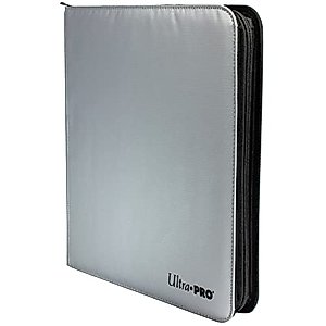 Ultra PRO 12-Pocket Fire Resistant Zippered PRO-Binder: Silver - Protect Your Collectible Sports Cards, Base Ball Cards, Gaming Cards and Collectible Trading Cards In a Fire Resistant Binder
