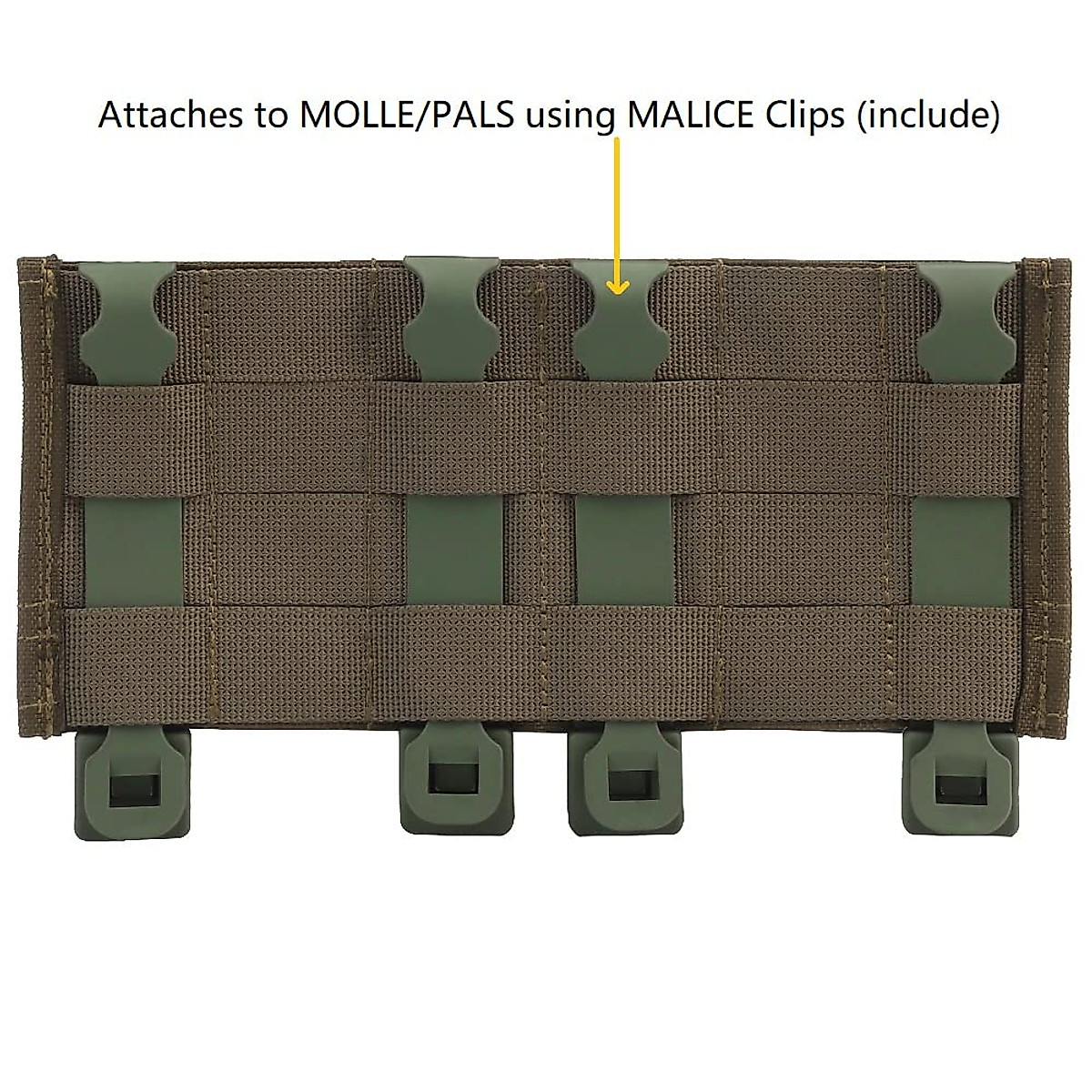 Triple Molle Mag Pouch 5.56 Tactical Open Top M4 M16 Magazine Holder Carrier with Quick Release Magazine Pouch Insert RG