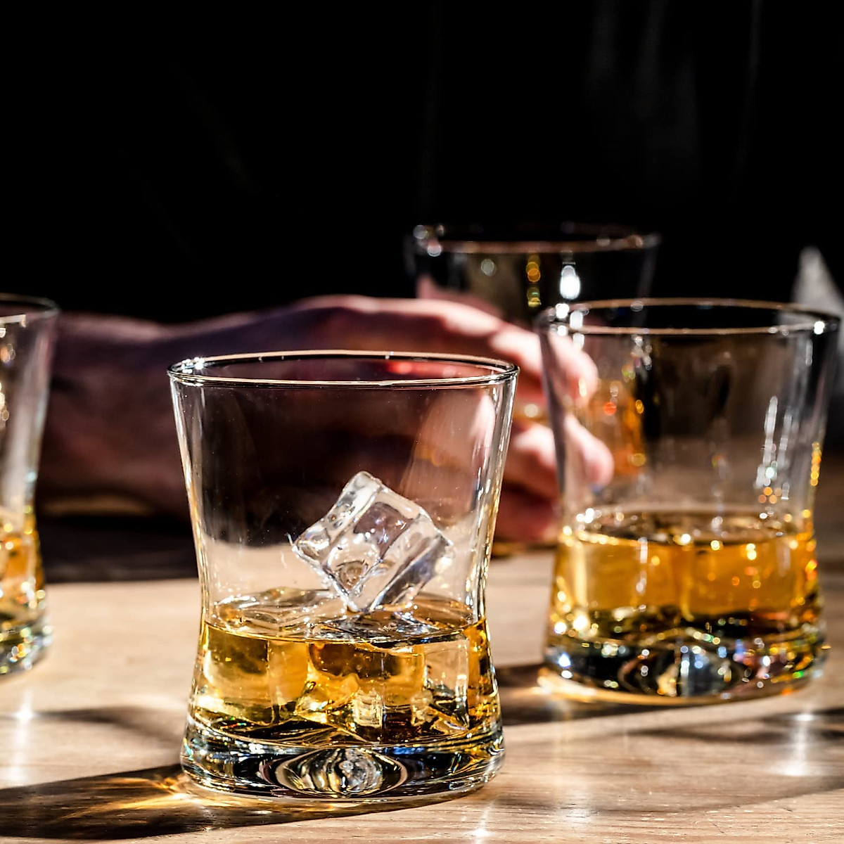 Krosno Whiskey Sour Glasses Old Fashioned Bourbon Cognac Brandy | Set of 6 | 9.8 oz | Cocktails Drinks Water Juice Scotch Irish Liquor Whisky | Made in Europe