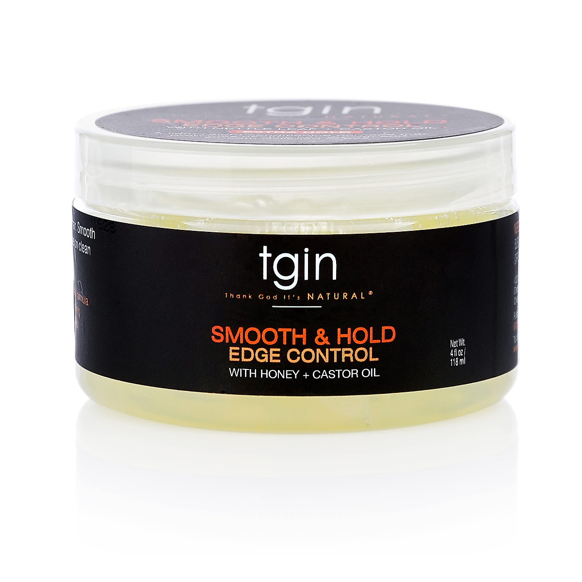 tgin Smooth & Hold Edge Control infused with Honey & Castor Oil for natural hair - Dry Hair - Curly Hair - 4 Oz