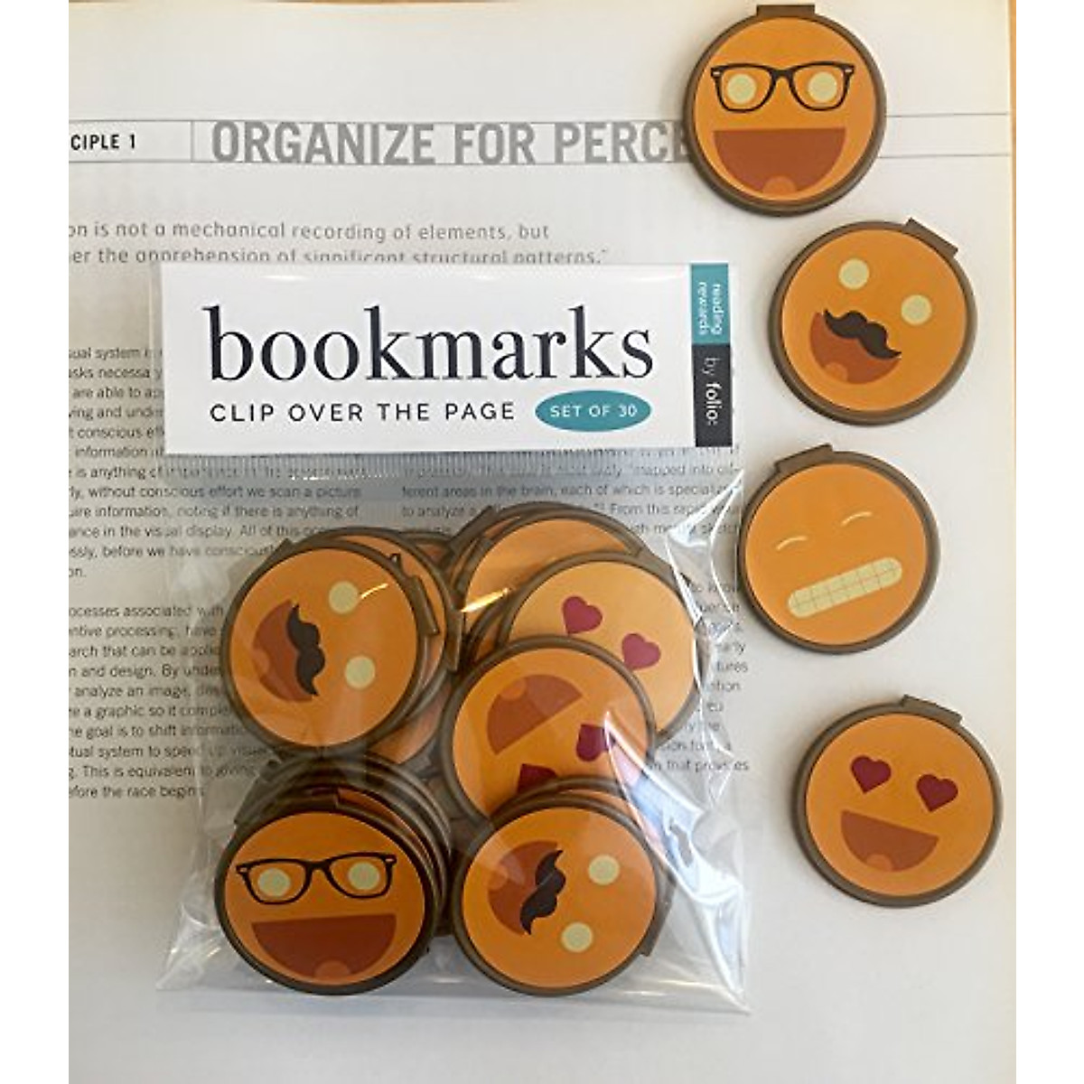 "Clip Over The Page" Bookmarks - Set of 30 - Whimsical Bookish Quotes Bulk Bookmarks for Kids Girls Boys Teens. Perfect for Gifts - Student Incentives – Birthday Party Favors – Reading Incentives