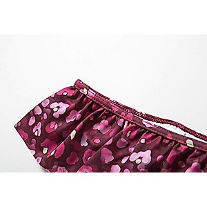 BONVERANO Little(Big) Girls Rashguards UPF 50+ Sun Protection Two Pieces Swimsuit with (Pink-Mao, 3-6M)