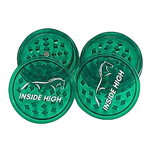 Inside High 2 Layer Portable 2.3 Inch Plastic Grinder For Spices And Herbs Multipurpose Crusher (Green)