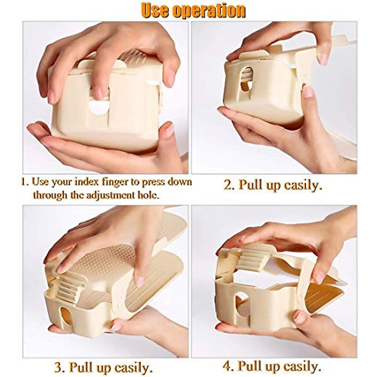 JRM's Shoe Slots Organizer for Closet Shoe Space Saver, Double Layer Shoe Rack Organizer Holder for Closet (Pack of 2)