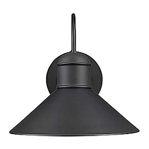 TILBEA Rustic Farmhouse Wall Sconce Outdoor Barn Gooseneck Park Light Fixture Black Matte Finish Waterproof Industrial Wall Lamp for Exterior House Patio Porch Deck