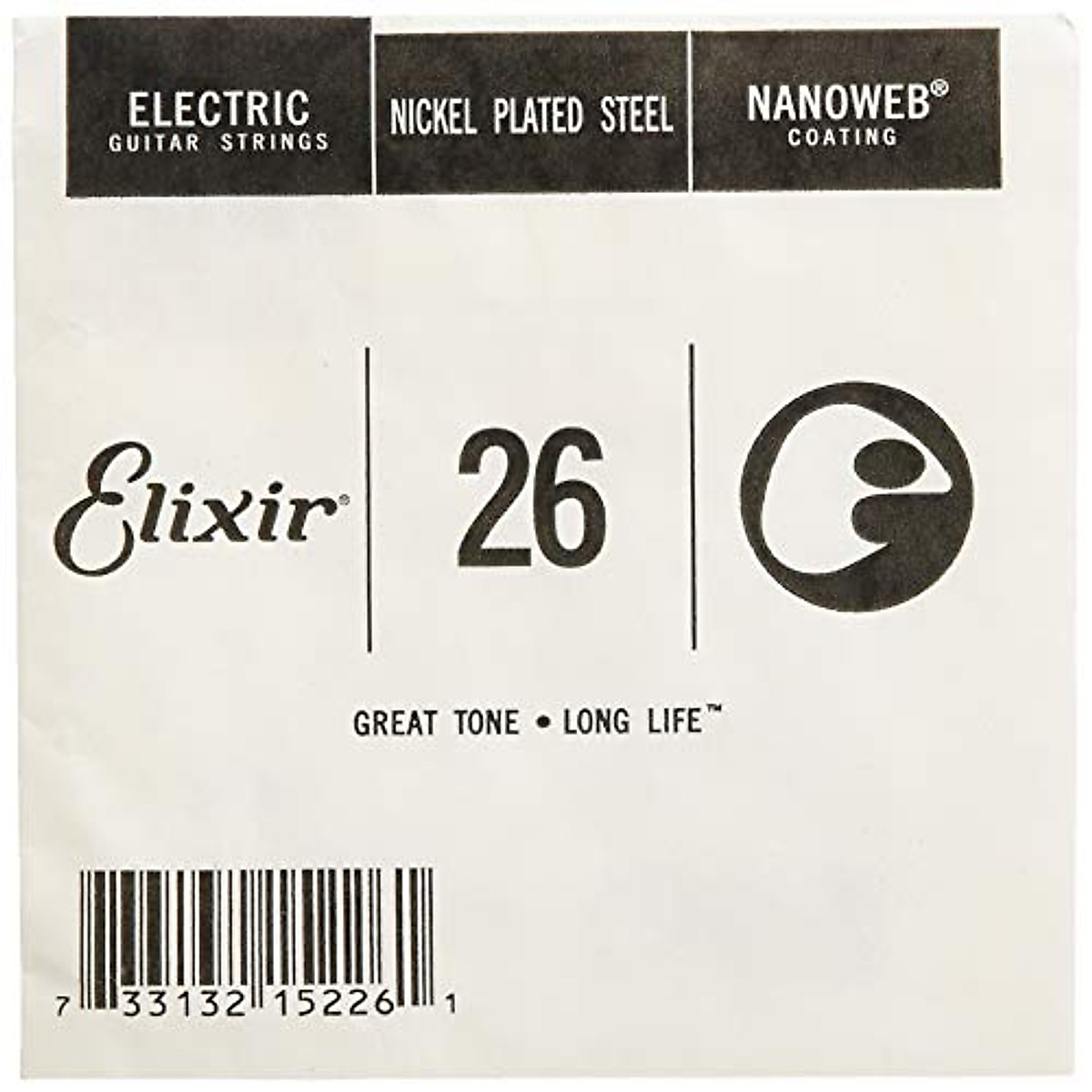 Elixir Strings Electric Guitar String NANOWEB Coating, .026