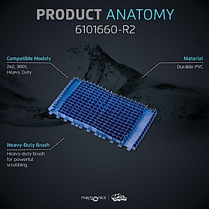 Dolphin Genuine Replacement Part — Blue Climbing Brushes for Commercial Models (2PK) — 6101660-R2