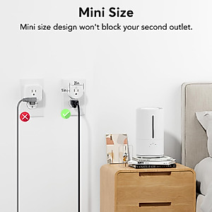 EIGHTREE Smart Plug, Smart Home WiFi Outlet Compatible with Alexa & Google Home, Smart Socket with Remote Control & Timer Function, 2.4GHz WiFi Only