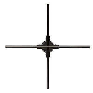 Vbestlife 3D Hologram Advertising Fan, WiFi Projector Support Mobile APP, Holographic Display Air Fan with 720 LEDs, Adjustable Video Projectors for Office Shops(Black)