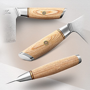 XINZUO 7.5 Inch Cleaver Knife,Composite Steel Chinese Chef Knife,Professional Butcher Knife 3 Layers Clad Steel,Sharp Kitchen Meat Vegetable Knife Stainless Steel Cooking Knife-Pakkawood Handle