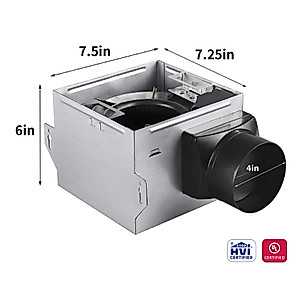 Tech Drive Very-Quiet 80 CFM, 1.5 Sone No Attic access Needed Installation Bathroom Ventilation and Exhaust Fan