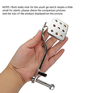 GREHUA Go Kart Pedals with Throttle Cable 71'' for 212cc 196cc 6.5hp Road Rocket Manco Kandi Carter Azusa Racing Go Kart Vintage Racing Drift Trike Heavy Duty Pedal Go Kart Parts - Silver