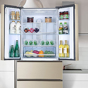 Water Bottle Organizer, Storage Holder for Kitchen Organization,Fridge, Pantry,Cabinet,Countertop,Cupboard- Plastic Cup Rack Shelf for Wine,Water,Drink- 2 Pack,Each Rack Holds 3 Containers,Clear