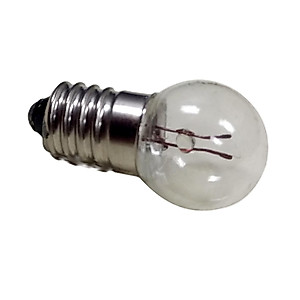 Sci-Supply Pack of 10 E10 Miniature Screw Base Light Bulbs, 6.3V / 0.5A, 6 Volt Miniature Lamp