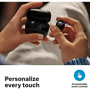 Sennheiser Consumer Audio Sennheiser CX 400BT True Wireless Earbuds - Bluetooth In-Ear Headphones for Music and Calls - with Noise Cancellation and Customizable Touch Controls, Black
