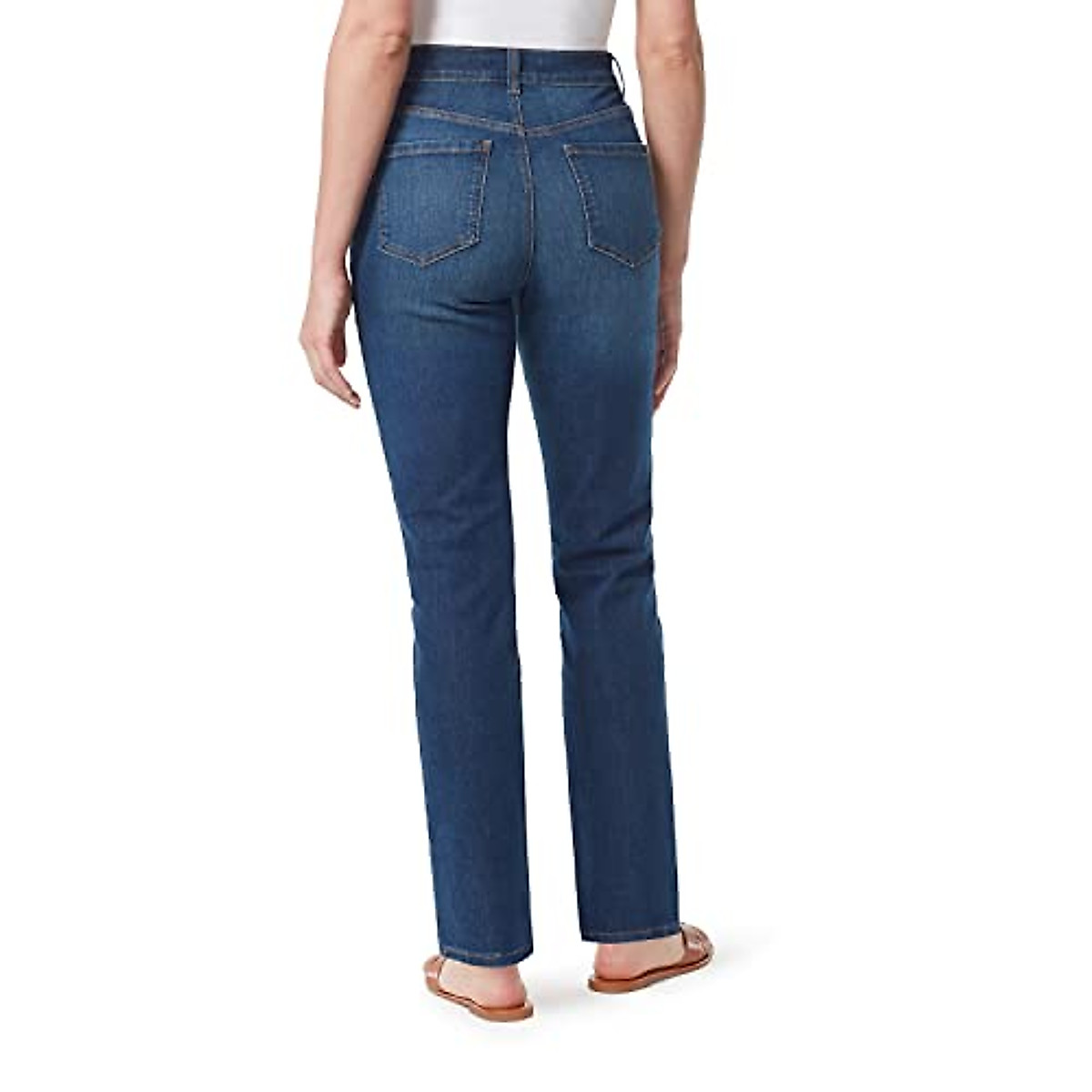 Gloria Vanderbilt Women's Plus Size Amanda Classic High Rise Tapered Jean, Kalahari