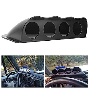 4 Gauge Pod,Gauge Mount,Car Gauge Stand,Universal 4 Hole Gauge Mount Holder Quad Meter Pod 52mm/2in Instrument Dash Parts Gauge Console Dashboard Pod