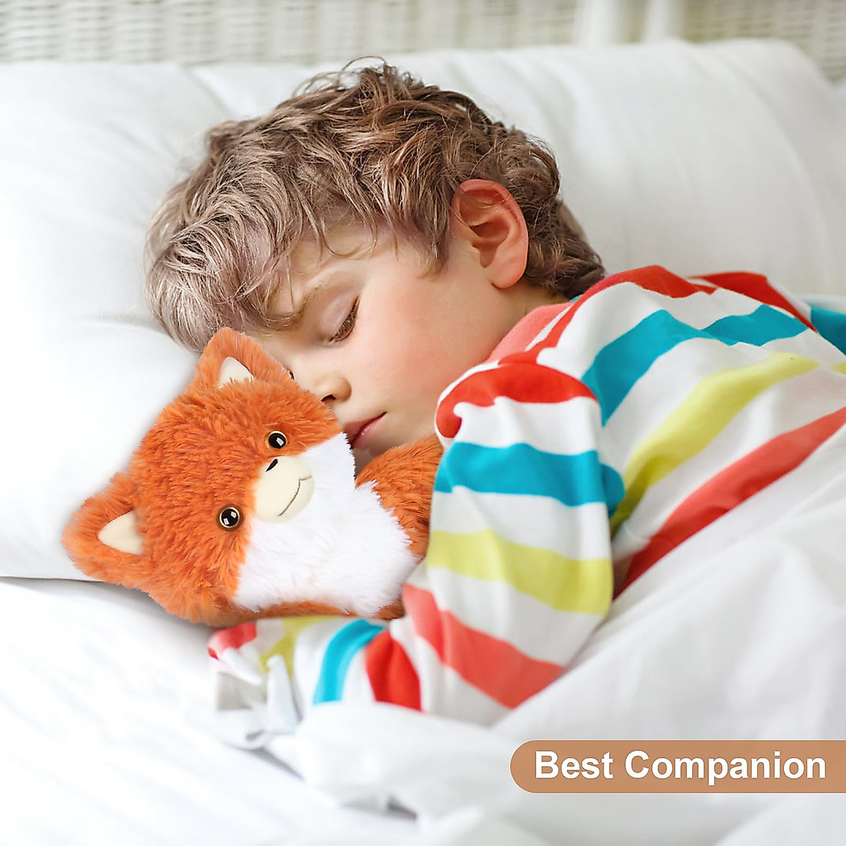 SuzziPals Microwavable Stuffed Animals Fox Plushies, Stuffed Fox Heating Pads, Anxiety & Stress Relief, Warming Cuddly Companion Fox Stuffed Animal, Fox Toys Gifts for Kids Adults