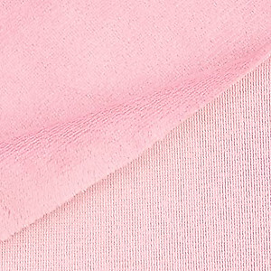 Short Pile Plush Fabric for Sewing/Minky for plushies & Many More ✦ 39.5x29.5 inch ✦ Pile Length 1/16 inch (1.5 mm) ✦ Baby Pink