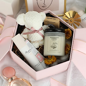 Gingerbread and Black Cherry Scented Candles Set, 2 Pack 7.2 oz Soy Candles for Home Scented, Aromatherapy Candle Set with Strongly Fragrance, Gifts for Women, Mom, Valentines Day Gifts