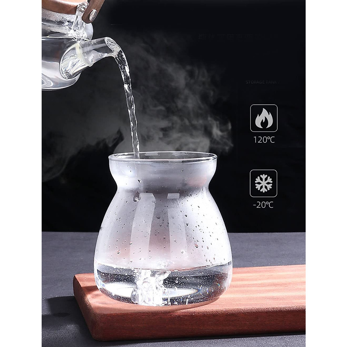 RockTrend Clear Glass Food Sealed Storage Container Spice Jar Coffee Bean Storage Jar with Wooden Lid